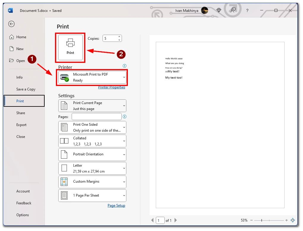 How to print multiple copies of one page in Word 3 Tab TV Japan